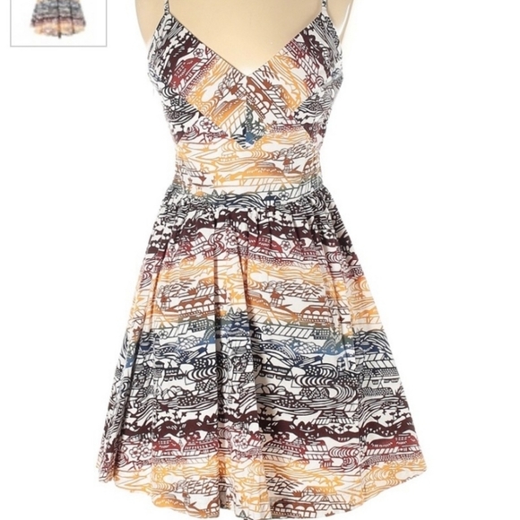 Quiksilver | Dresses | Quicksilver Landscape Print Sundress Dress M ...